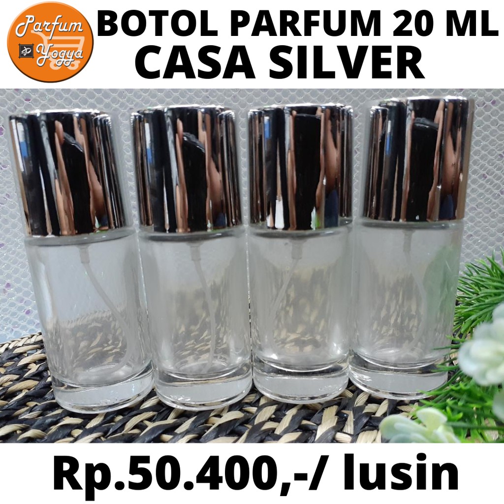 Jual BOTOL PARFUM SPRAY CASA SILVER 20 ML/ PARFUM JOGJA | Shopee Indonesia