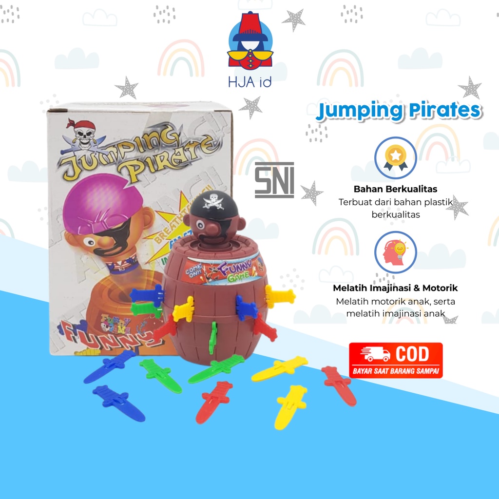 Jual Mainan Game Tong Jumping Pirate Kapal Bajak Laut Tusuk Barrel ...