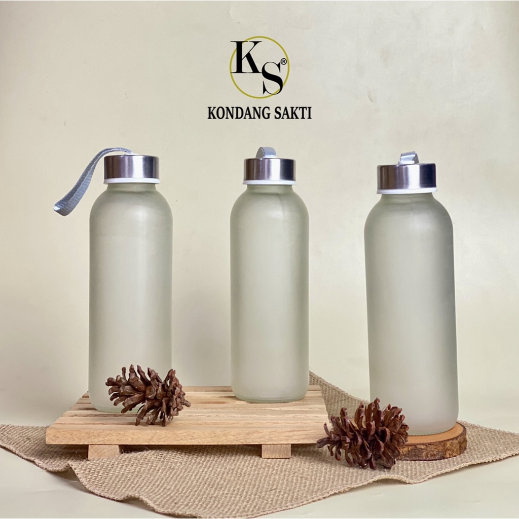 Jual Botol Air Minum 420ml/Botol Air Kaca Doff | Shopee Indonesia