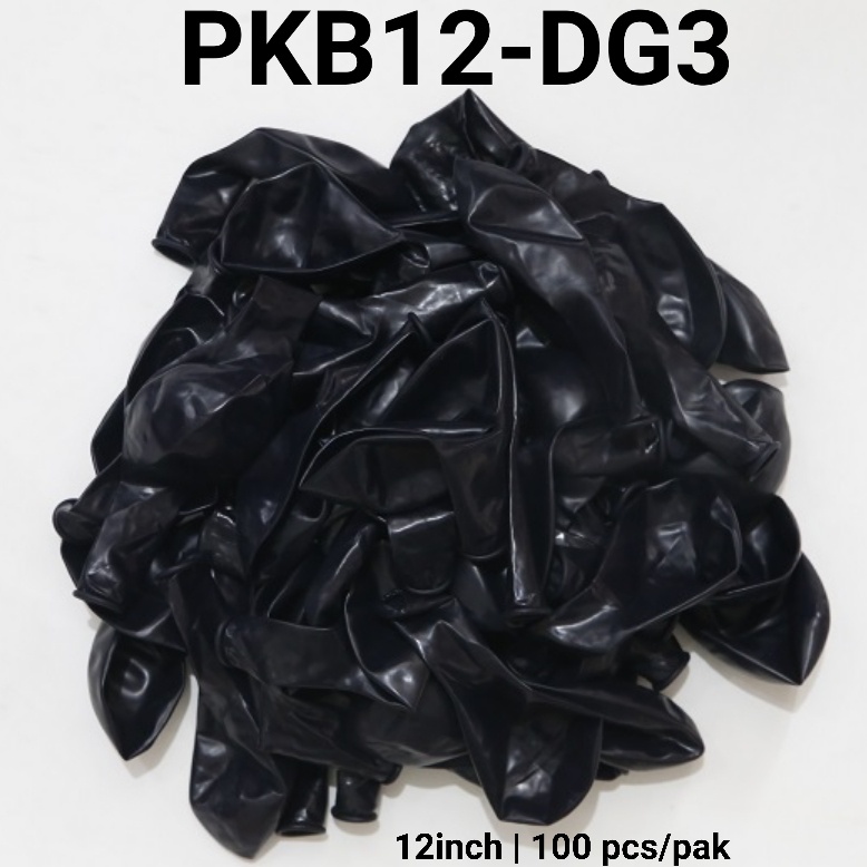 Jual PKB12-DG3 Balon latex 12 inch 1 pak isi 100 doff tebal biru tua ...