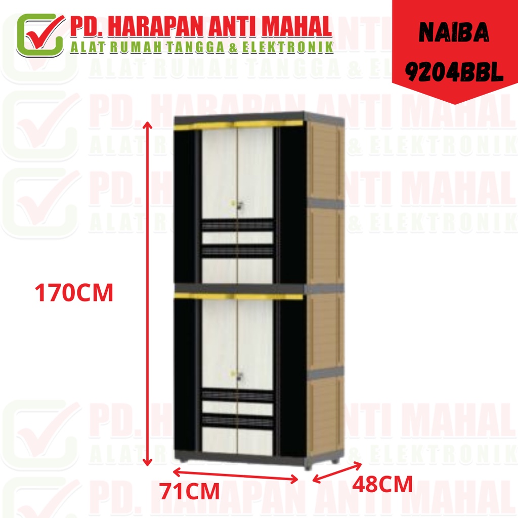 Jual LEMARI PLASTIK NAIBA 9204 / LEMARI PAKAIAN NAIBA MULITI SUPER ...