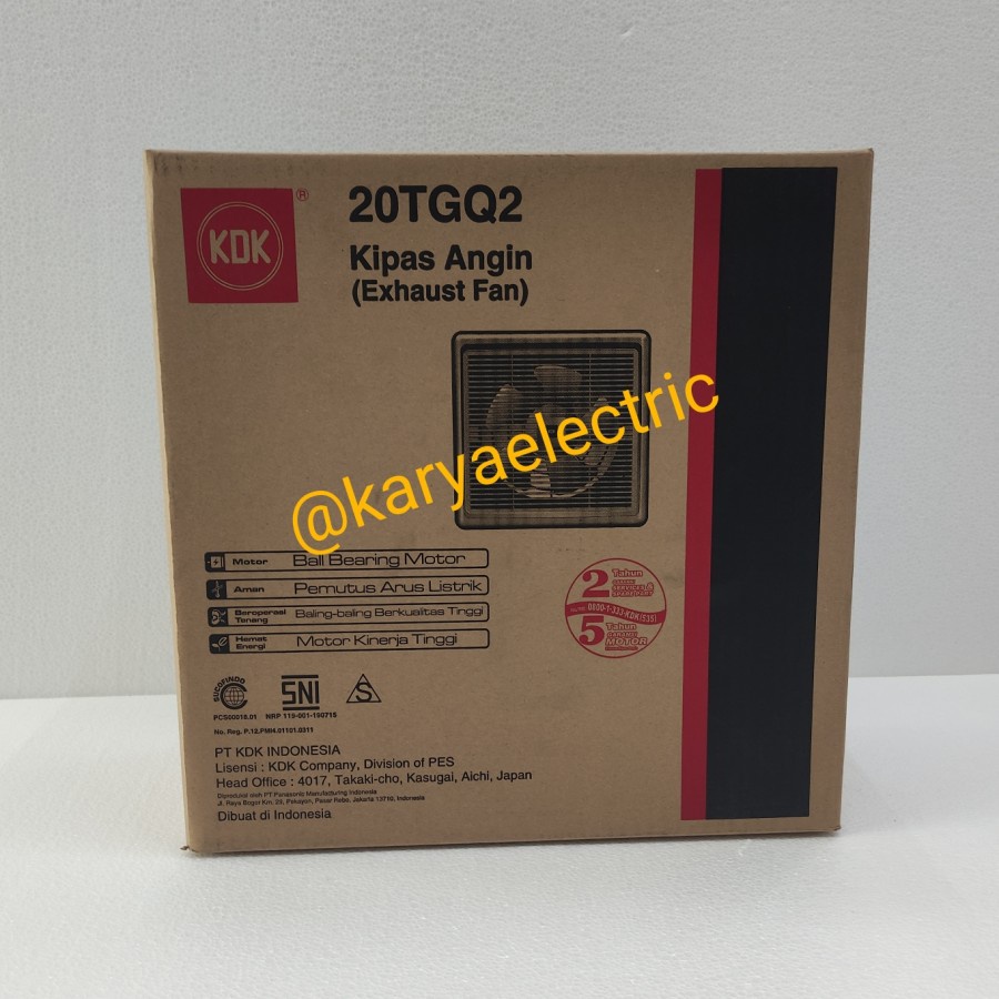 Jual KDK EXHAUST FAN PLAFON CEILING 20TGQ2 ORIGINAL GARANSI 20 TGQ 2 8 ...
