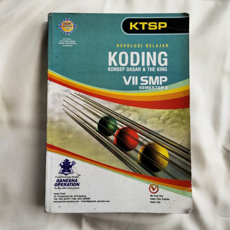 Jual Buku Koding 7 SMP semester 2 bimbel Ganesha Operation (go ...