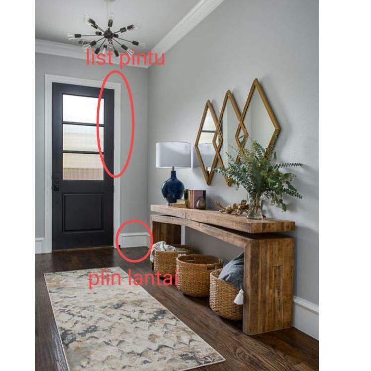 Jual plint lantai kayu ducco putih .bisa buat list pintu kayu proful ...