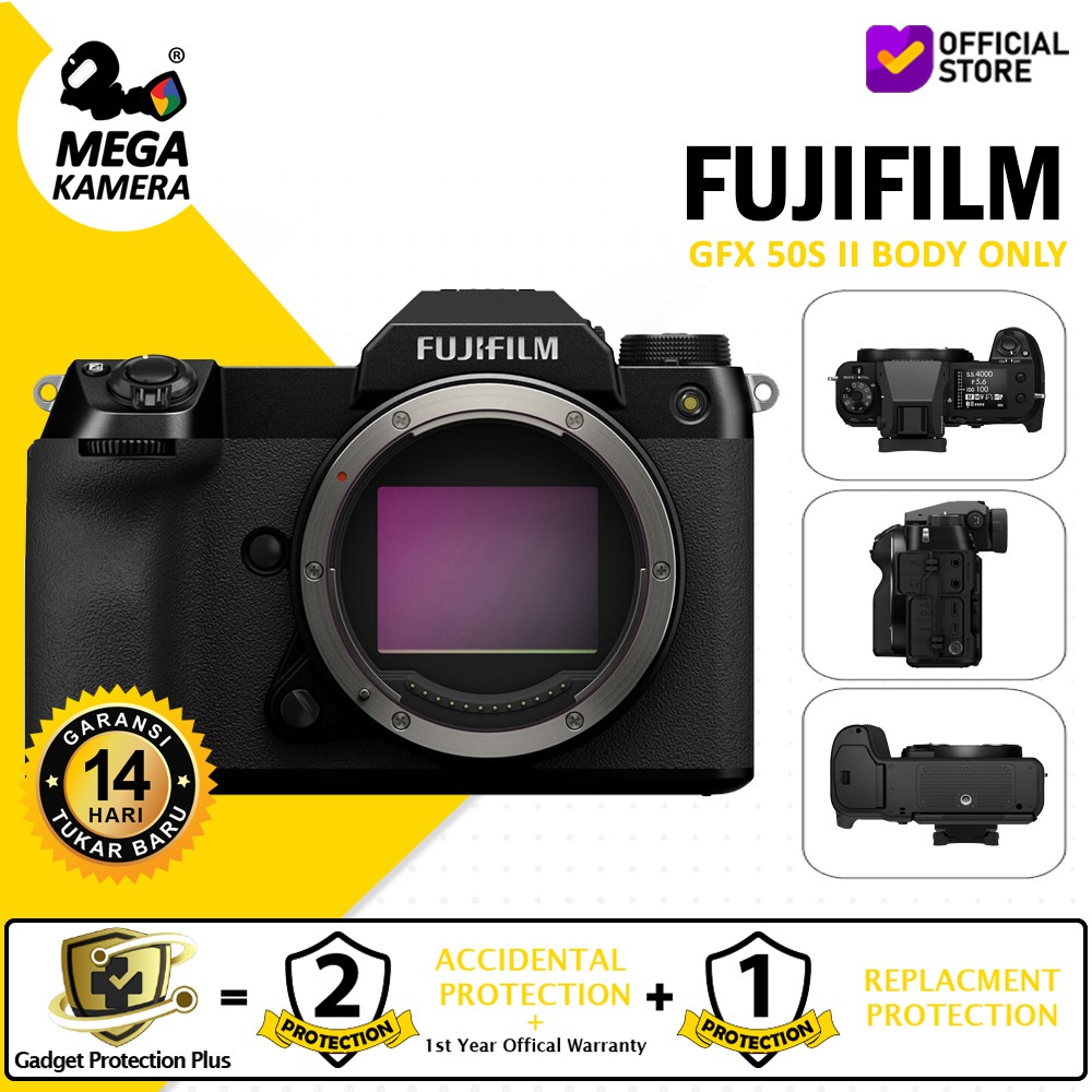 Jual FUJIFILM GFX 50S II Body Only Medium Format Mirrorless Camera | Shopee Indonesia