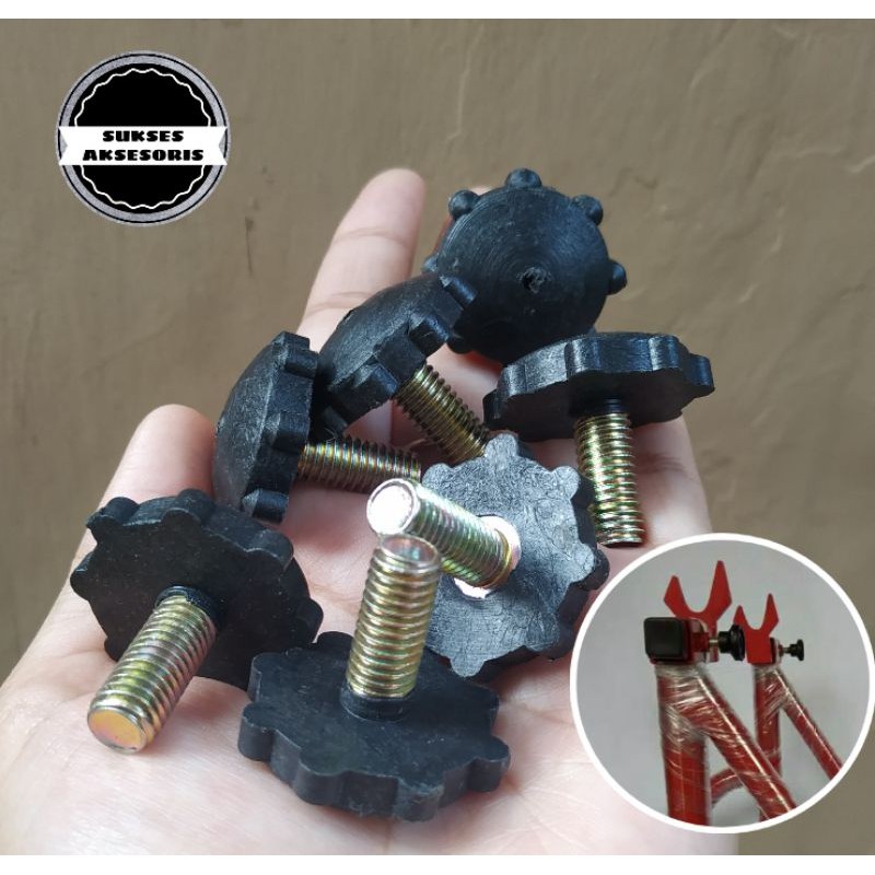 Jual Adjuster Baut Kunci Standar Paddock Pedok Motor Universal | Shopee ...
