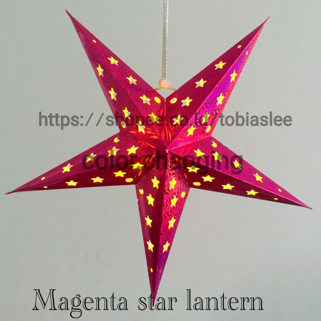 Jual Lampion bintang / Star paper lantern 60 cm | Shopee Indonesia
