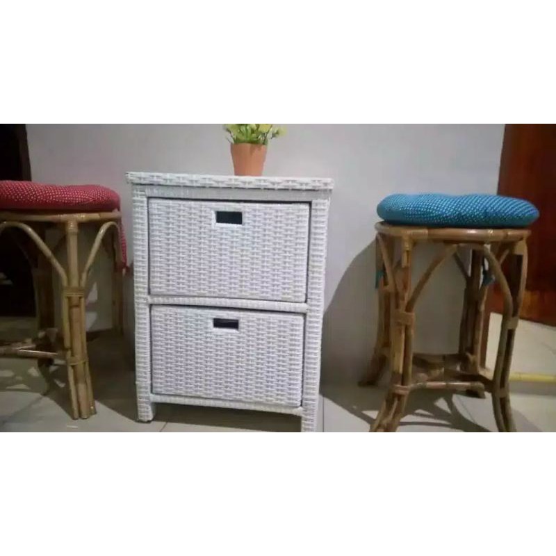 Jual Rak rotan 2 laci Vertikal | Shopee Indonesia