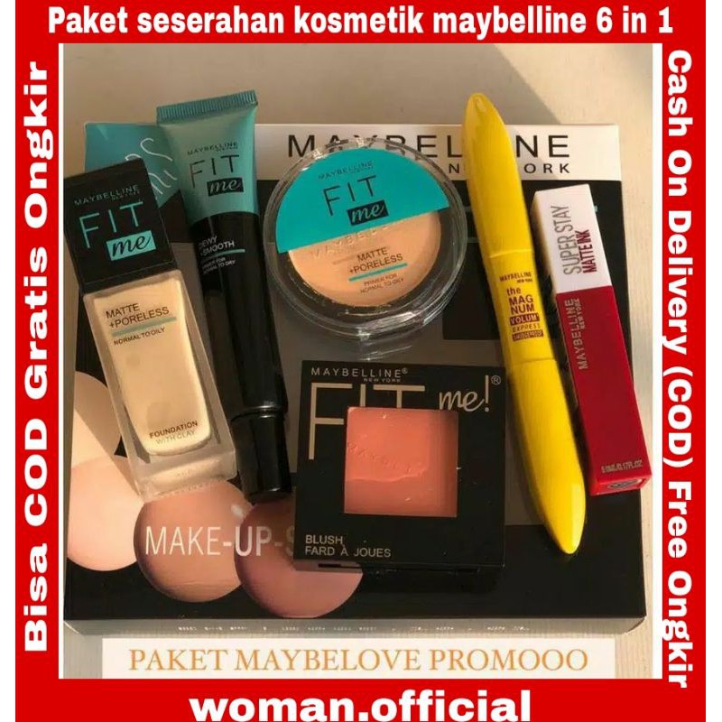 Jual PAKET KOSMETIK MAYBELLINE KOMPLIT/ PAKET MAKE UP SUPER LENGKAP ...
