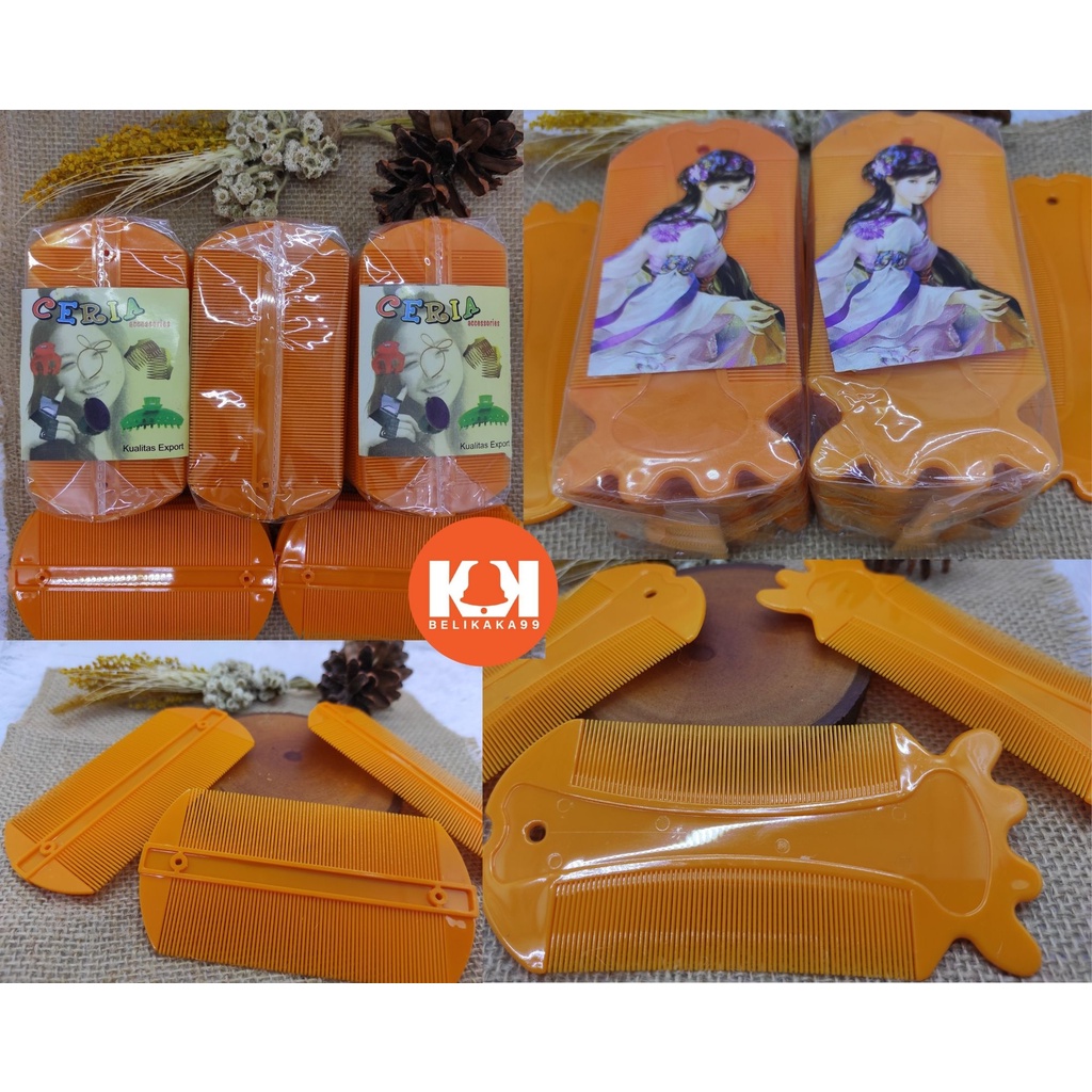 Jual SISIR SERIT KUTU RAMBUT PLASTIK ORANGE IKAN / SERIT KUTU / SERIT ...
