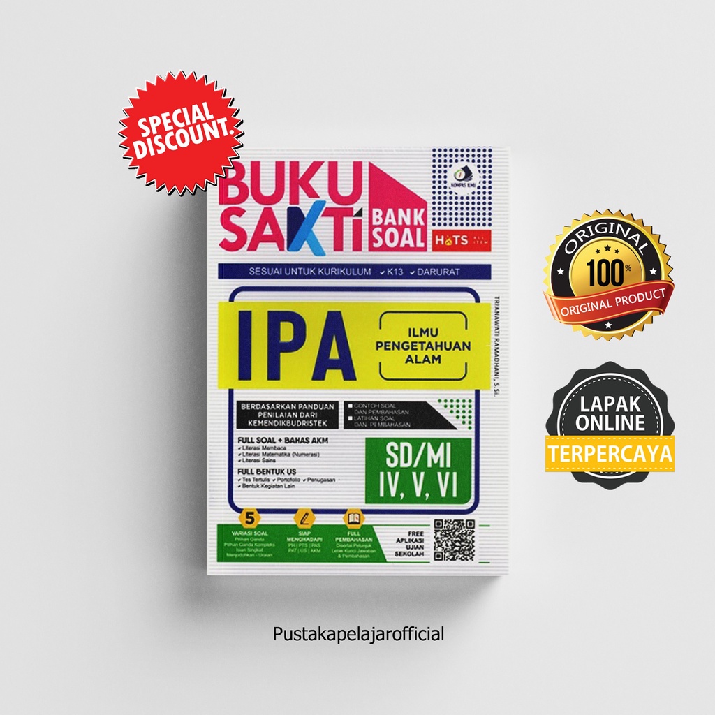 Jual BUKU ORI BUKU SAKTI BANK SOAL IPA SD/MI IV, V, VI - KOMPAS ILMU | Shopee Indonesia