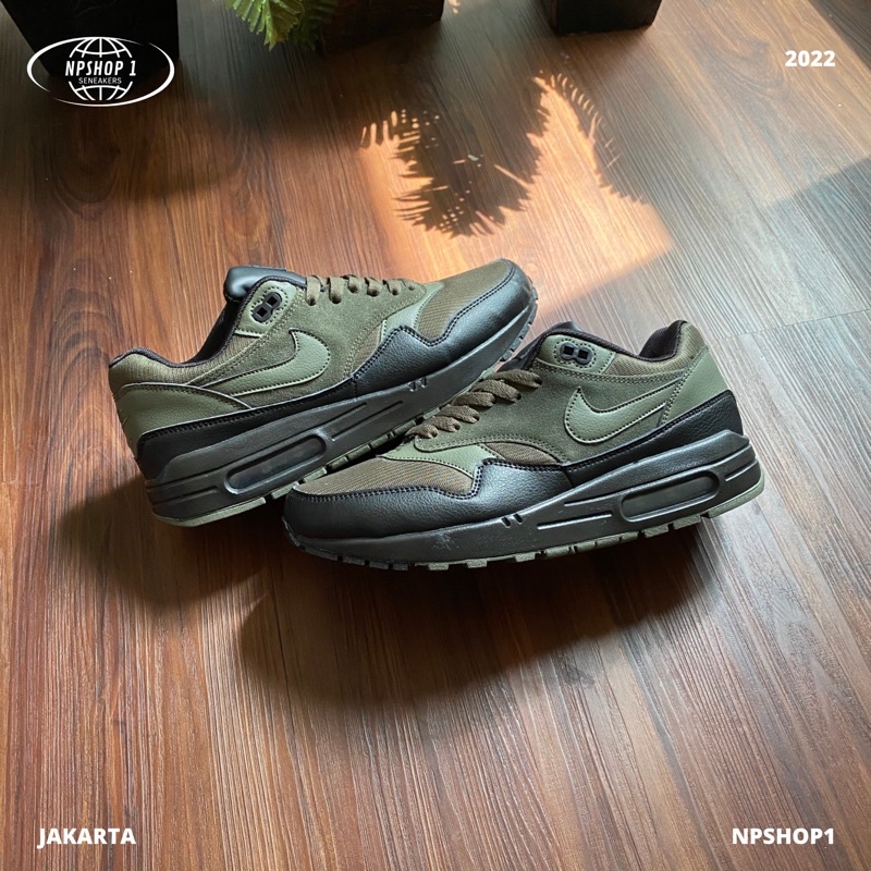 Jual [100% Poto Asli ] Nike Air Max 1 Premium Dark Stucco Olive ...