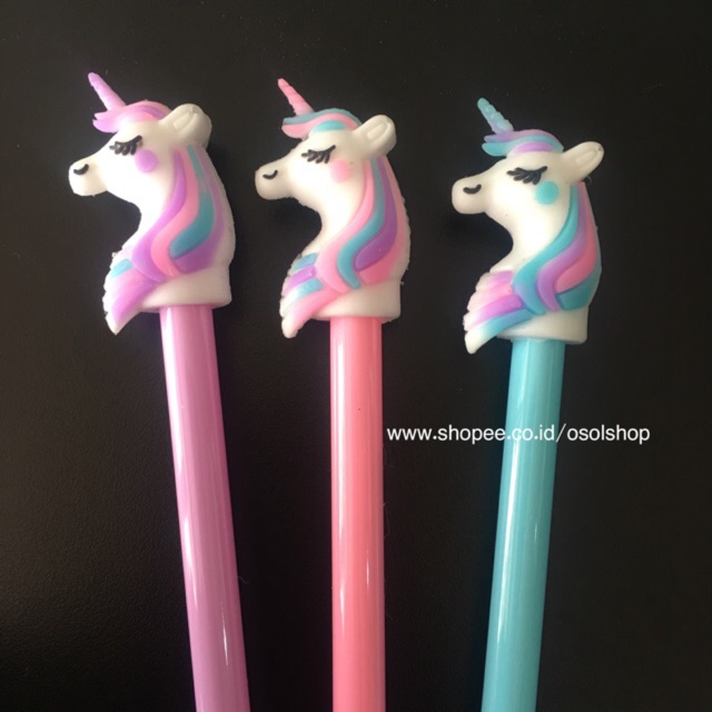 Jual SATUAN Pulpen Unicorn / kuda poni pony gel pen / bolpen KARAKTER ...