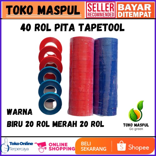 Jual 40 Rol Tapetool Refill tape Pita isi ulang Tapetool Tapetol ...