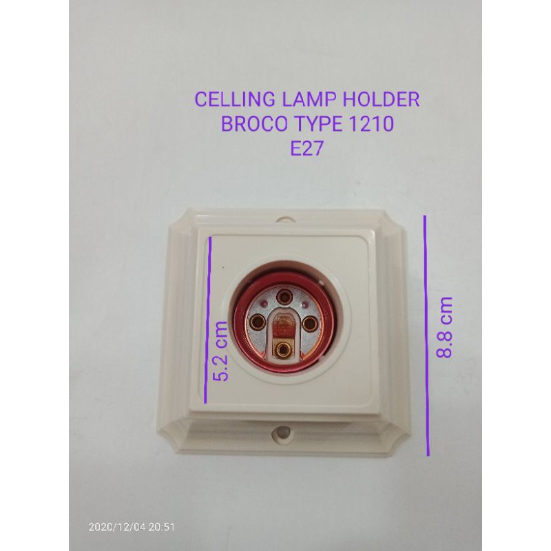 Jual Fitting Lampu Plafon Broco Segi 1210 / Kepala Lampu Broco 1210 ...