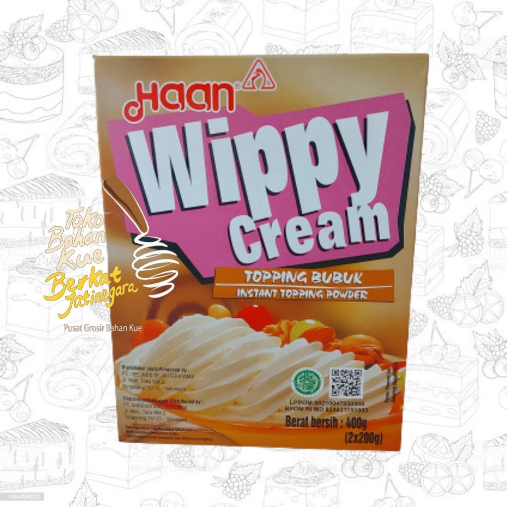 Jual WHIPPING CREAM HAAN /WIPPY CREAM INSTANT TOPPING POWDER 400 GR ...