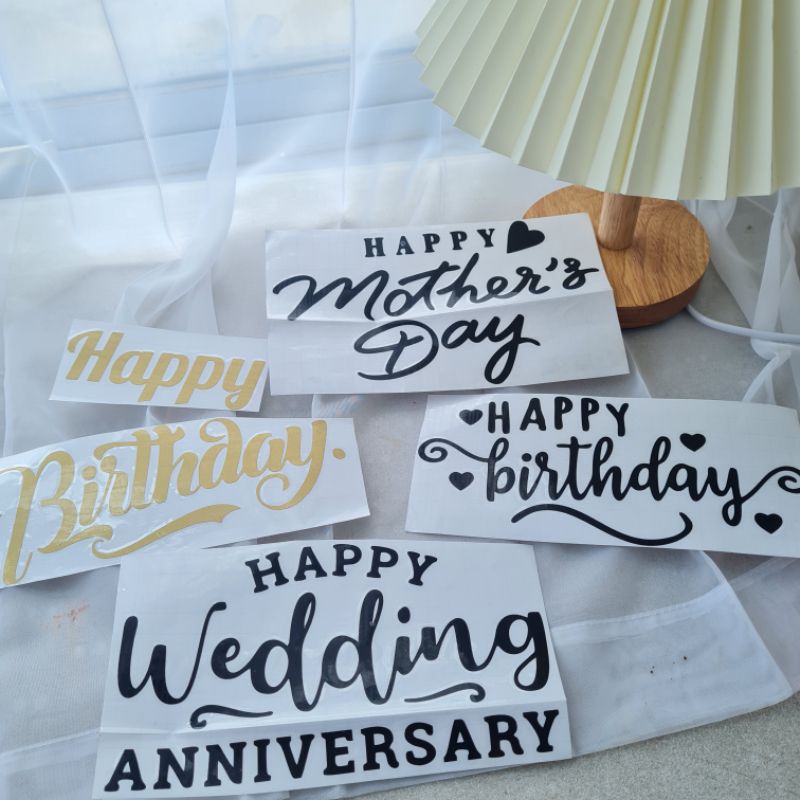 Jual sticker balon pvc. ukuran panjang 20 cm. cocok utk balon uk 18-20 ...