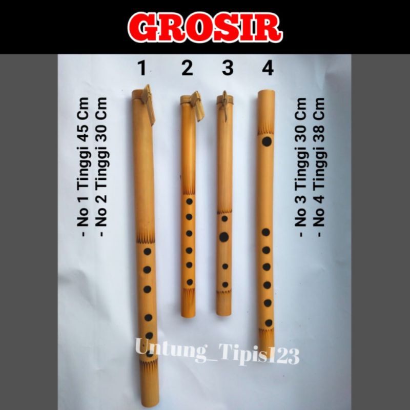 Jual Seruling bambu dangdut suling sunda 6 dan 4 lubang Tradisional ...