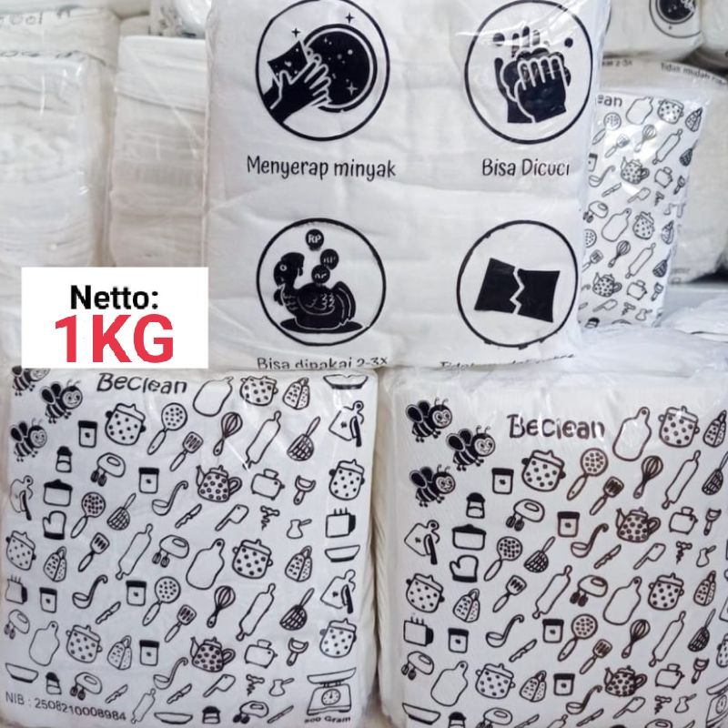 Jual Promo!! TISU DAPUR 1KG Tisu serbaguna 1000gr tisu kompor Beclean ...