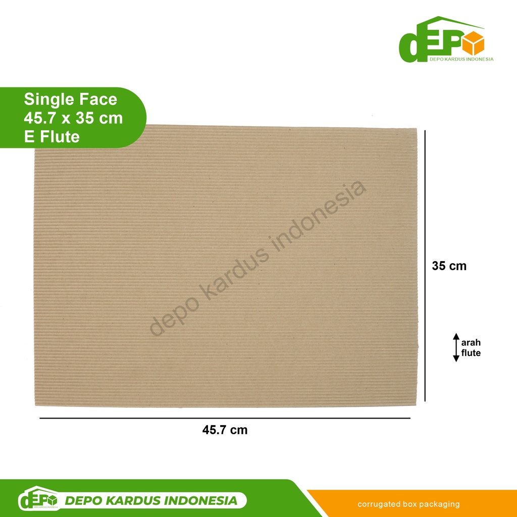 Jual Single Face 35x45,7 cm ( E flute ) singleface/corrugatedbox/karton ...