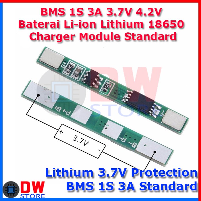 Jual BMS 1S 3A 4V 3.7V 4.2V Baterai Li-ion Lithium 18650 Charger Module ...