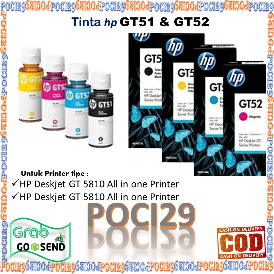 Jual 1 Set Tinta Printer Hp GT 51 & Tinta hp GT 52 untuk HP Deskjet GT ...
