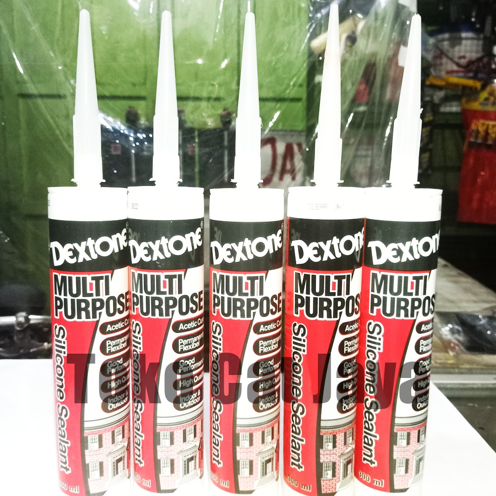 Jual DEXTONE Silicone Sealant / lem kaca silikon 300ml / Hitam Putih ...