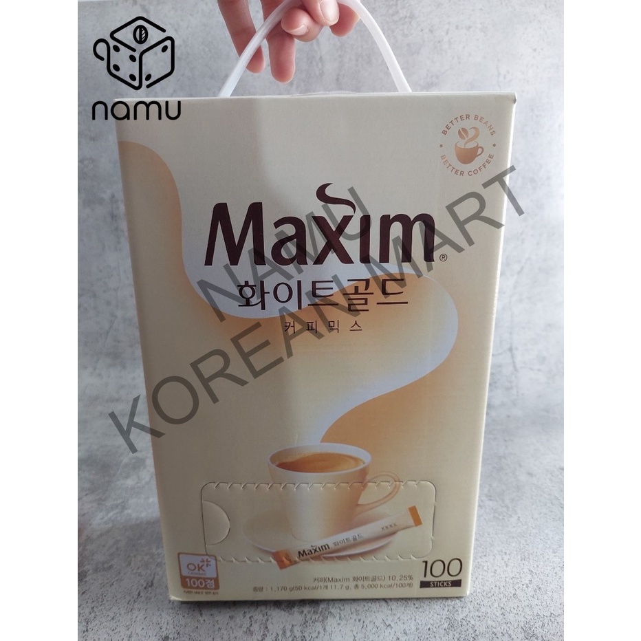 Jual Maxim Coffee Korea White Gold 100 sticks - Kopi Maxim Korea Korean ...