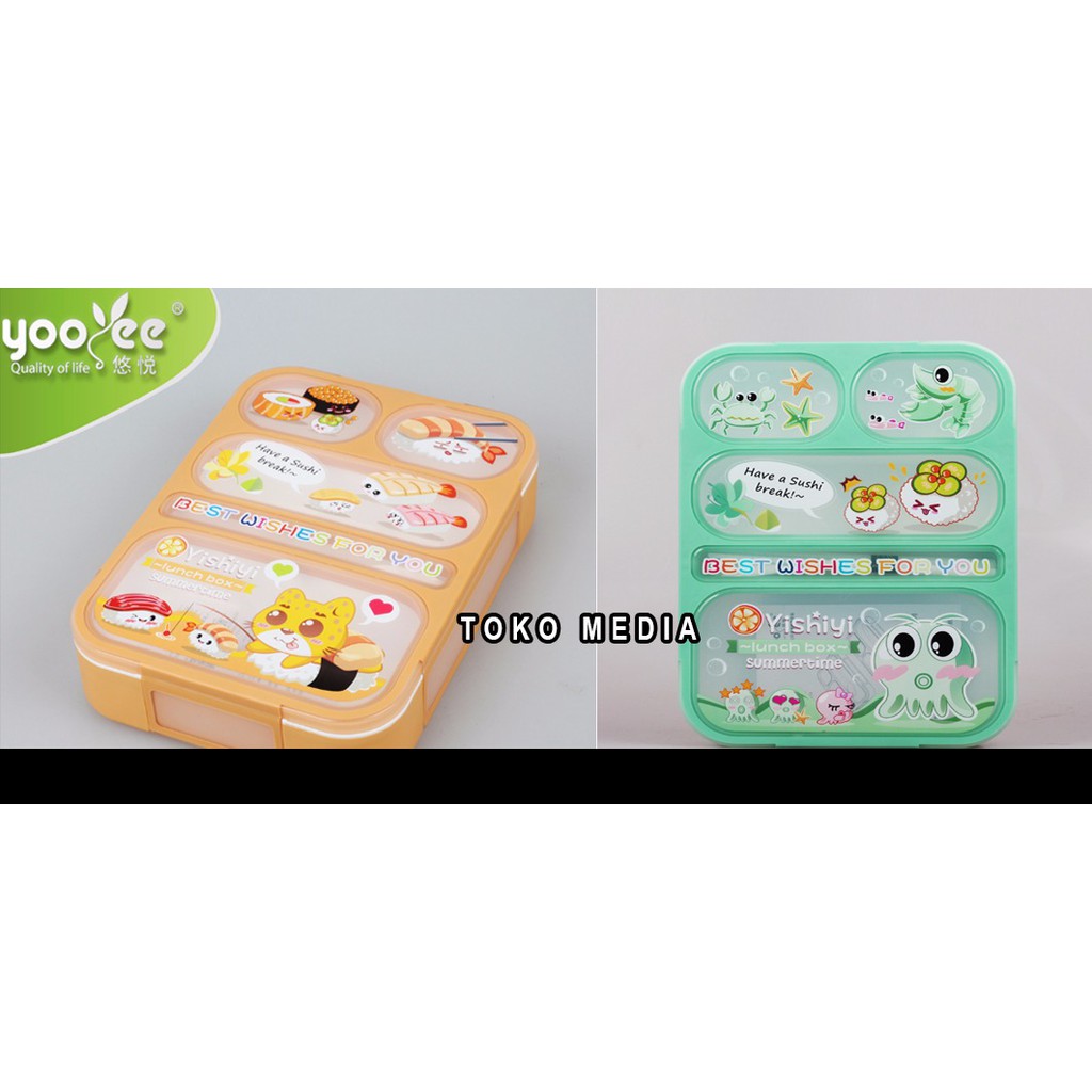Jual Paling Laris Grid Lunch Box Tempat Makan Anak BPA Free Anti Panas ...