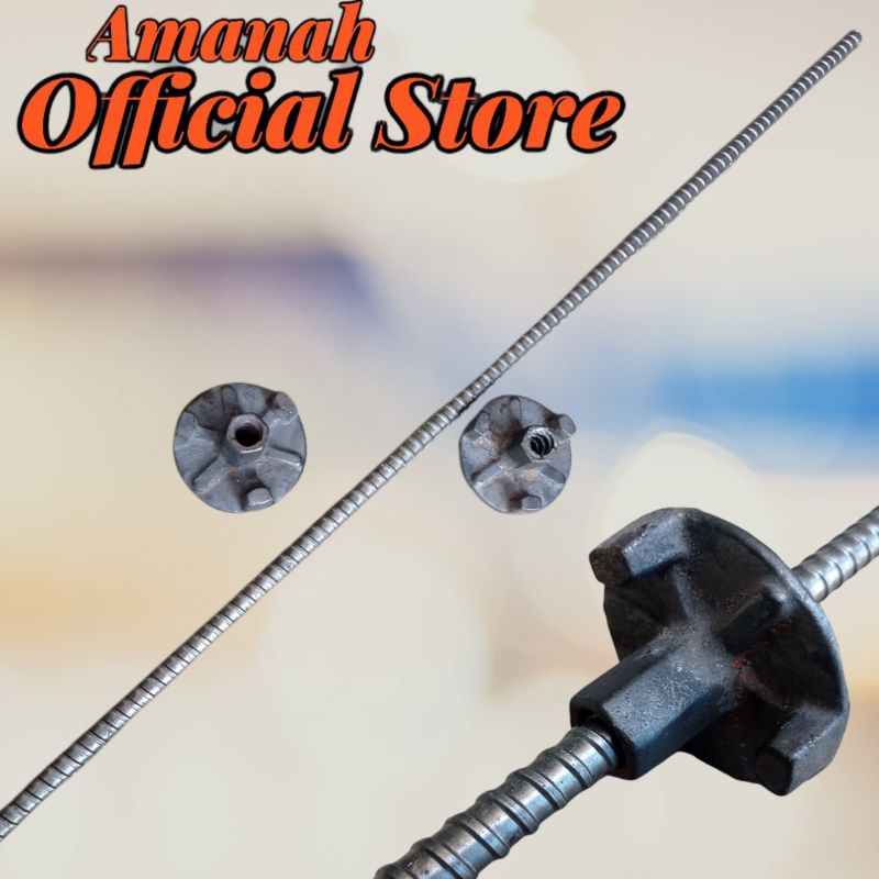 Jual tie rod bekisting 16 mm SNI set wing nut bahan baja hitam kolam ...