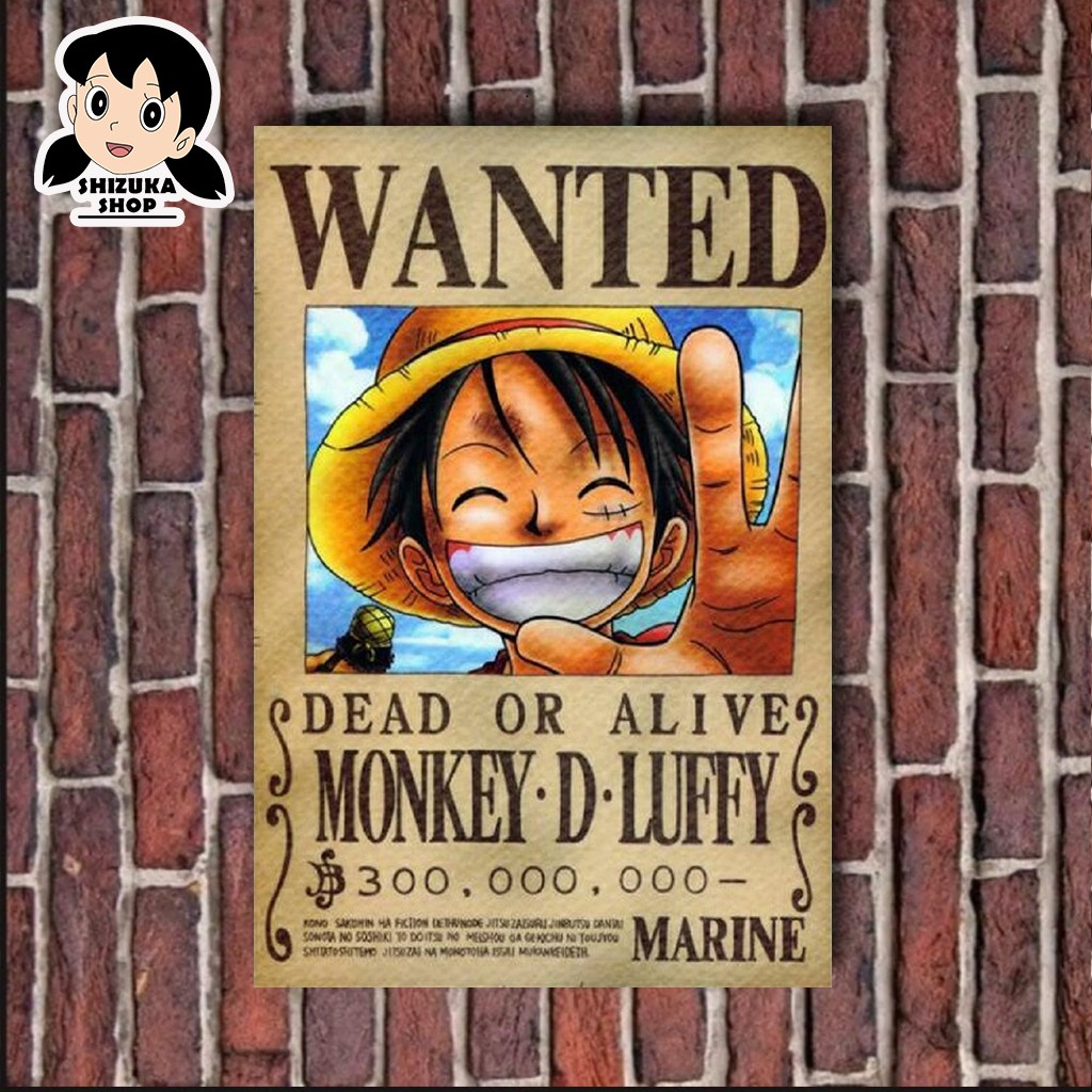 Jual Hiasan Dinding Anime Wanted Luffy-One Peace | Gratis Stiker ...