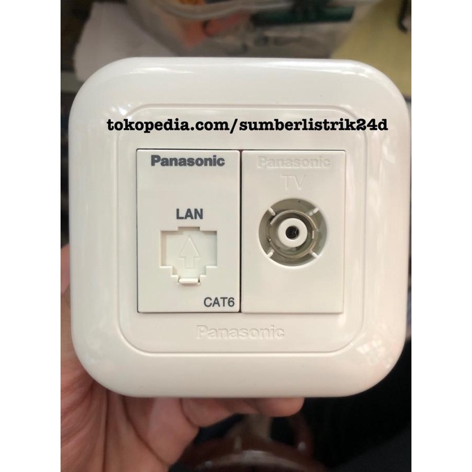 Jual Outlet data cat6 dan out let tv panasonic wide stop kontak lan cat ...