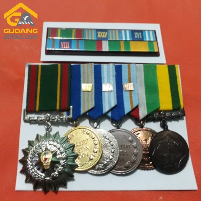 Jual Satya Lencana 1 Set Medali & Pita Jasa Satyalancana TNI AD AL AU ...