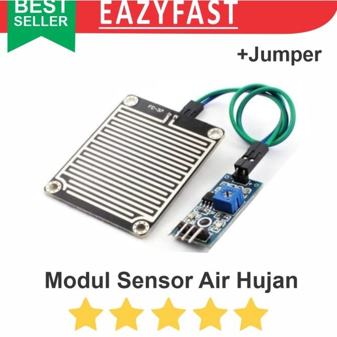 Jual Sensor Deteksi Air Tetesan Hujan Rain Arduino efst90 Diminati ...