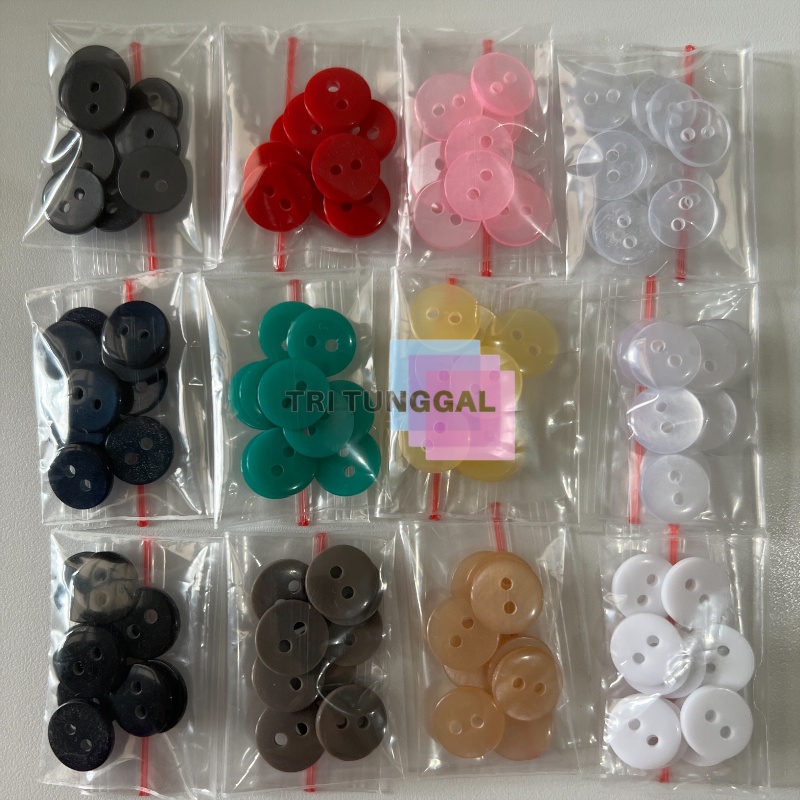 Jual Kancing Baju Polos 1 PACK Isi 10PCS 1.15 mm Warna Warni ...