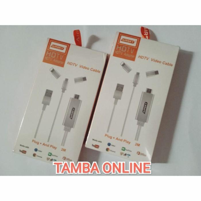 Jual 3in1 MHL HDMI Adapter Micro USB / Type C / iPhone Dengan Kabel 1 ...