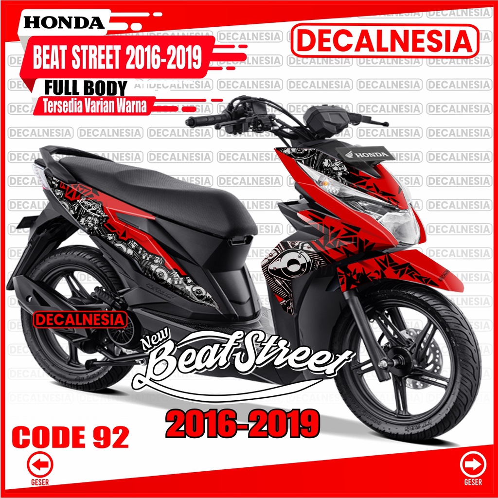 Jual Honda Decal Beat Street Old 2016 2017 Full Body Stiker Motor Beat ...
