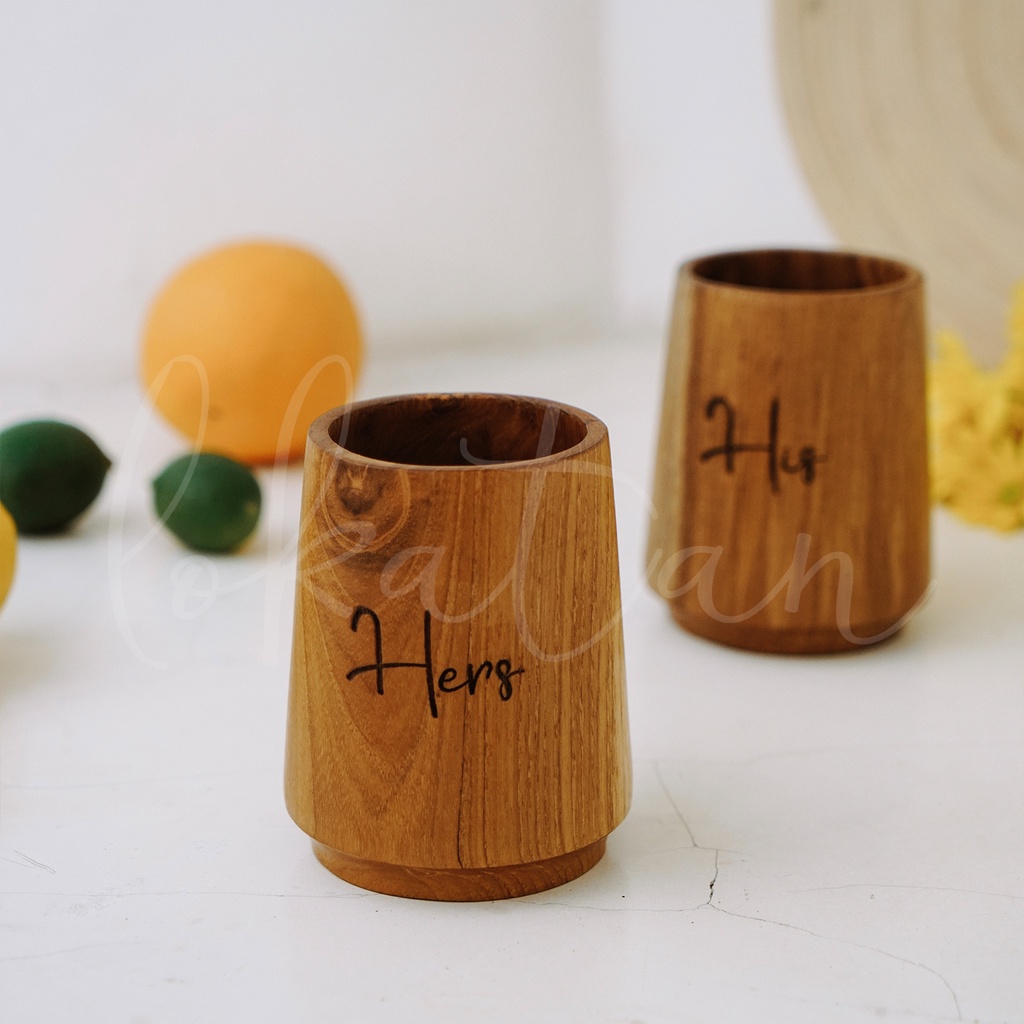 Jual DAHA - Gelas Kayu Jati | Wooden Mug | Props Foto | Shopee Indonesia