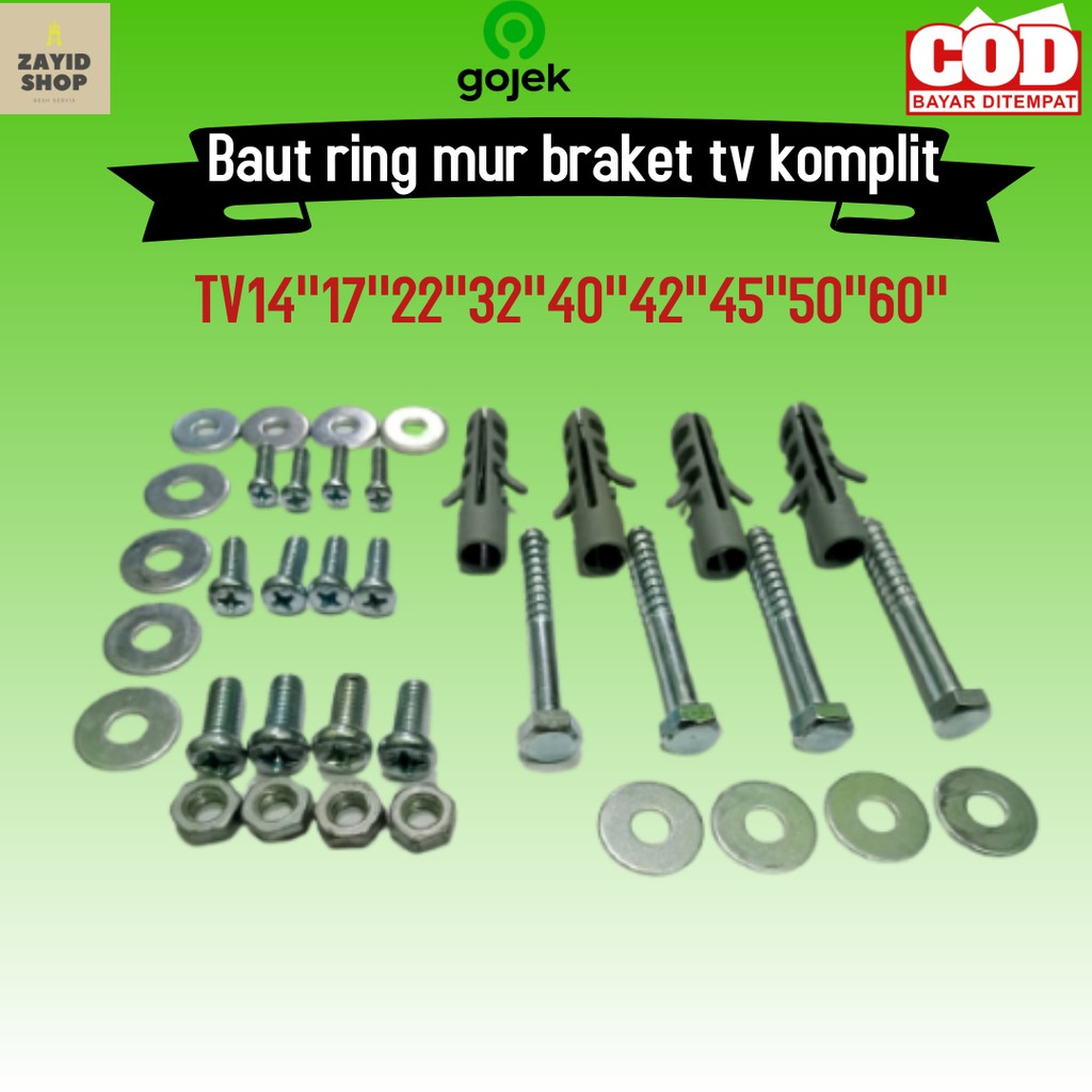 Jual BAUT Bracket TV LED 14 inch sampai 50inch komplit Untuk segala ...