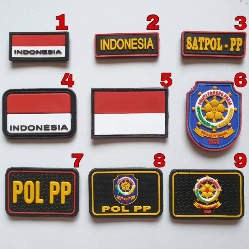 Jual PATCH RUBBER LOGO POL PP/SATPOL - PP/TEMPELAN EMBLEM KARET VELCRO ...