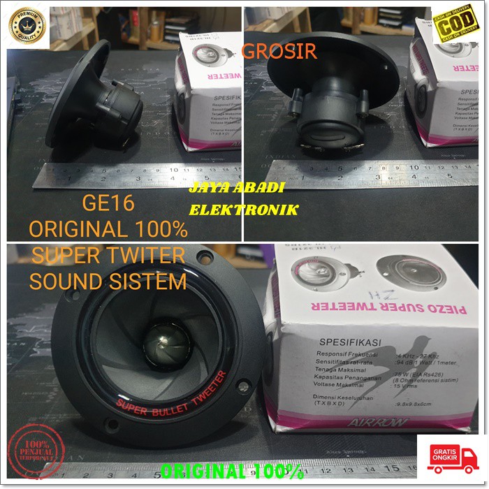 Jual G16 SPEAKER SUPER BULLET TWEETER TWITER PIEZOO PASIF SPK MINI ...
