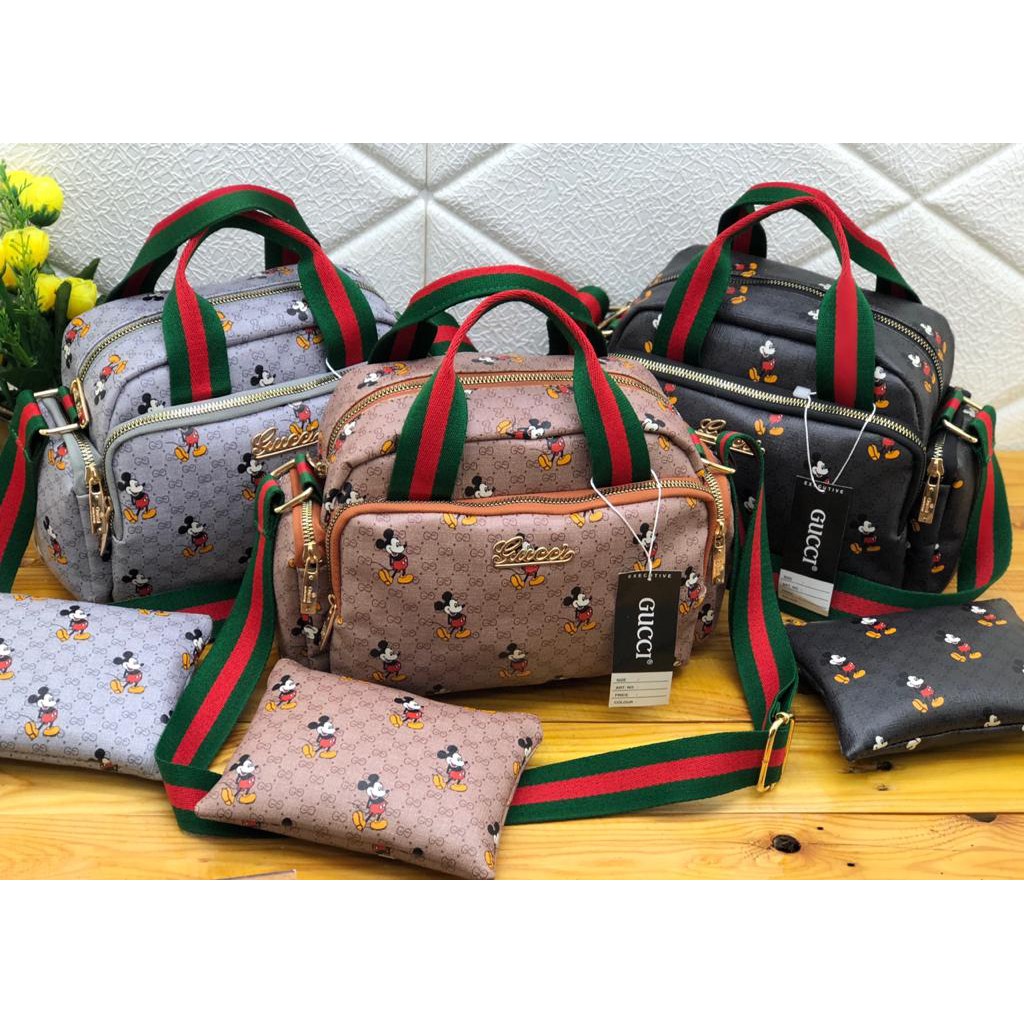 Jual gucci micky 4 ruang taiga ukuran 25x16 cm | Shopee Indonesia
