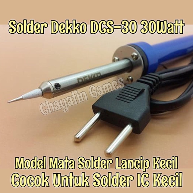 Jual Solder Dekko 30 Watt Type DCS-30 Mata Lancip Kecil | Shopee Indonesia