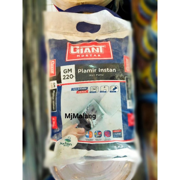 Jual plamir instan giant mortar 220 5kg plamir mortar avian | Shopee ...