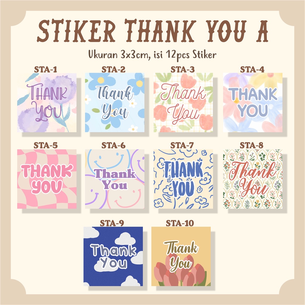 Jual STIKER KOTAK THANKYOU | STICKER LABEL | SEGEL TERIMAKASIH ...