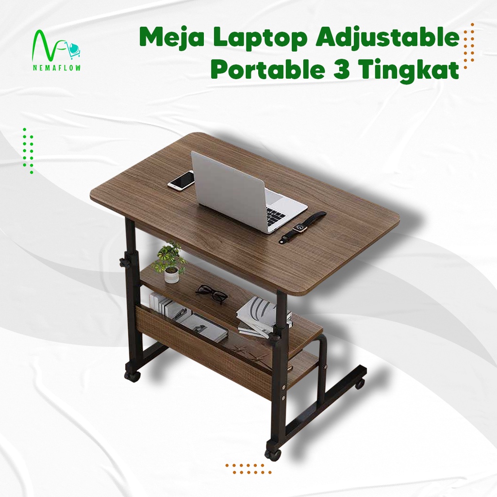 Jual Meja Laptop Roda Serbaguna Laptop Desk Adjustable Height Portable ...