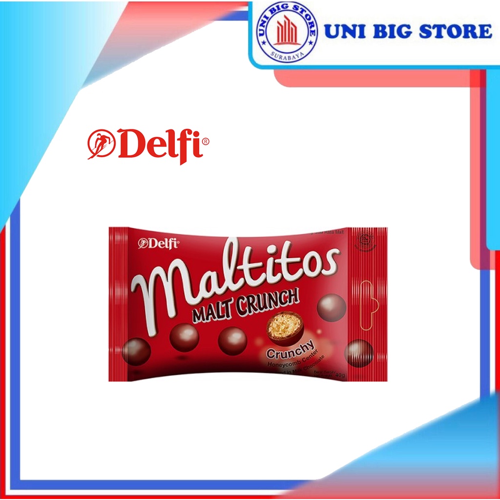Jual Delfi Maltitos Malt Chocolate Crunch Cokelat Crunchy 40 gr ...