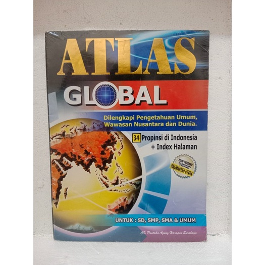Jual BUKU ATLAS GLOBAL 34 PROVINSI DI INDONESIA + INDEKS HALAMAN ...