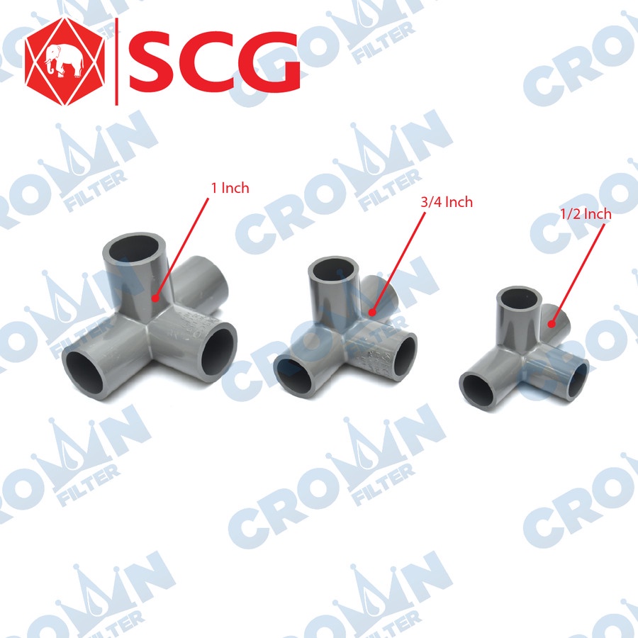 Jual [SCG] 4 Way TEE / T Siku 4 ukuran 3/4 Inch | Shopee Indonesia