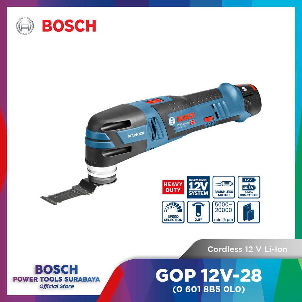 Jual Mesin Multi Cutter Bosch GOP 12V-28 Cordless Oscillating Tool ...